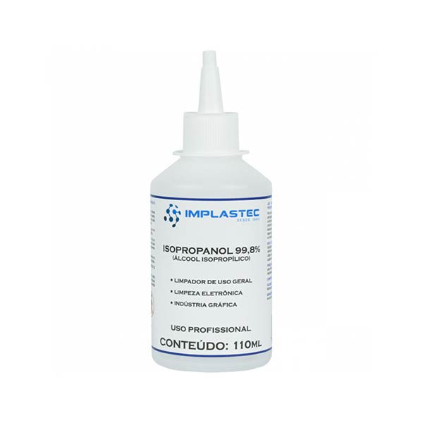 ALCOOL ISOPROPILICO IMPLASTEC 99,8% 110ML - PAIP011060 ALCOOL ISOPROPILICO IMPLASTEC 99,8% 110ML - PAIP011060