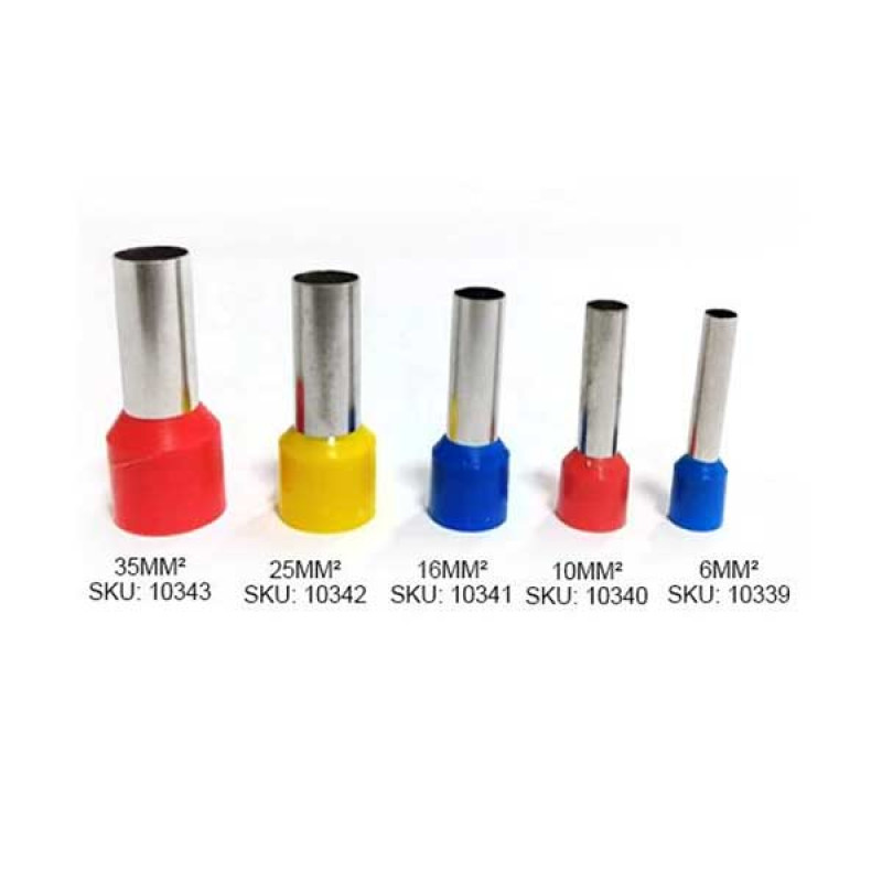 TERMINAL ILHOS TUBULAR SIMPLES 16MM2 AZUL - CNTB0003