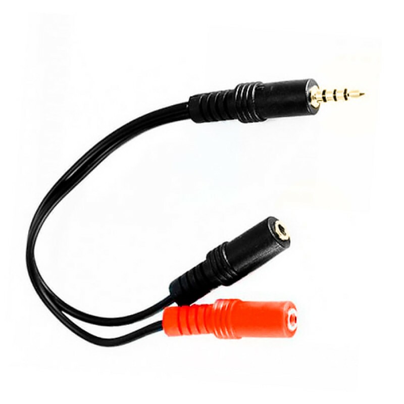 CABO ADAPTADOR P3 STORM COM 2P2 FEMEA X 1P3 MACHO PRETO GOLD - CBPD0028