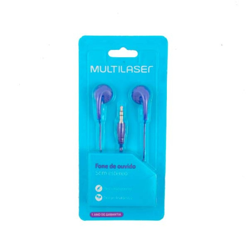 FONE DE OUVIDO MULTILASER PLAY SOM ESTEREO AZUL - PH314 - FR