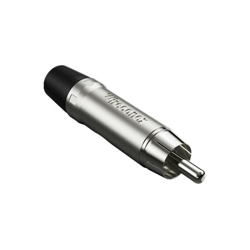 PLUG RCA WIRECONEX MACHO PROFISSIONAL LINHA METAL WC 1212 ML BKNI PRETO - 10299