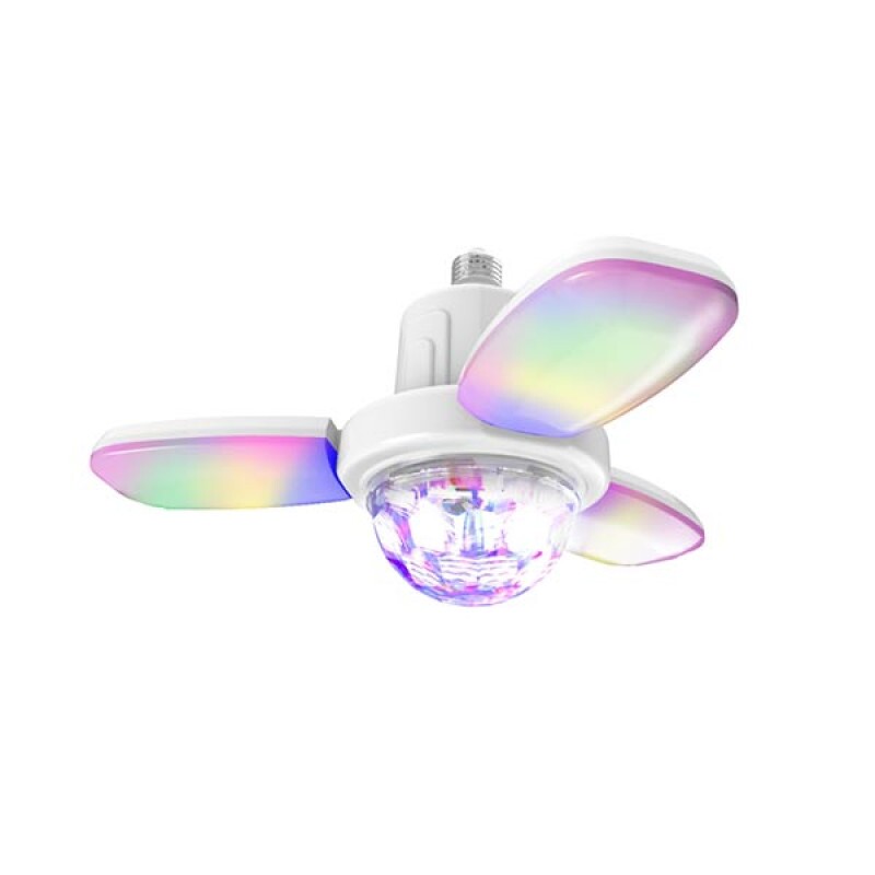 LAMPADA LED RGB XCELL DOBRAVEL COM CAIXA DE SOM BLUETOOTH PARA FESTAS - XC-GL-03B