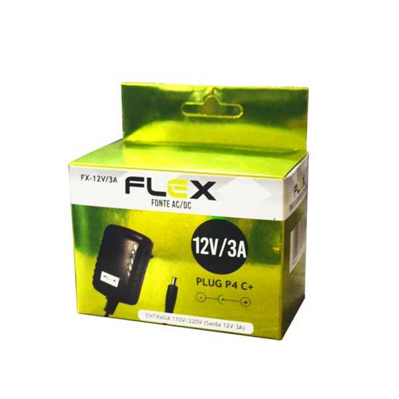 FONTE CHAVEDA FLEX GOLD PARA USO GERAL 12V 3A (+ INTERNO) BIVOLT - FX ...