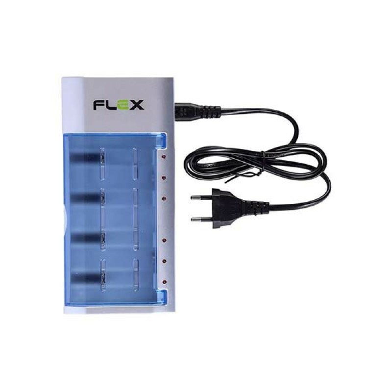 CARREGADOR PARA PILHAS FLEX GOLD AA/ AAA/ C/ D/ 9V BIV AUTO STOP - FX-C06