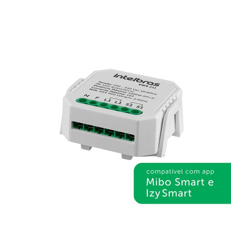 MINICONTROLADOR INTELBRAS SMART WI-FI PARA 1 INTERRUPTOR EWS 211 - 4850005