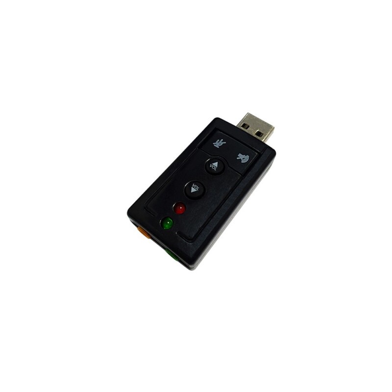 ADAPTADOR PLACA DE SOM USB 7.1 ENTRADA P2 FONE E MICROFONE - 015-0063