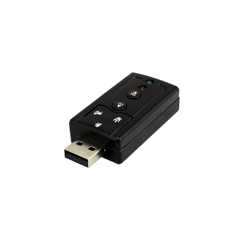 ADAPTADOR PLACA DE SOM USB 7.1 ENTRADA P2 FONE E MICROFONE - 015-0063