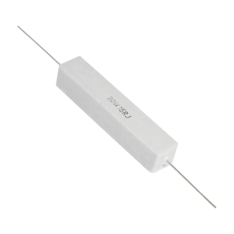 RESISTOR DE FIO CERAMICO 20W 15R - RSTR0001