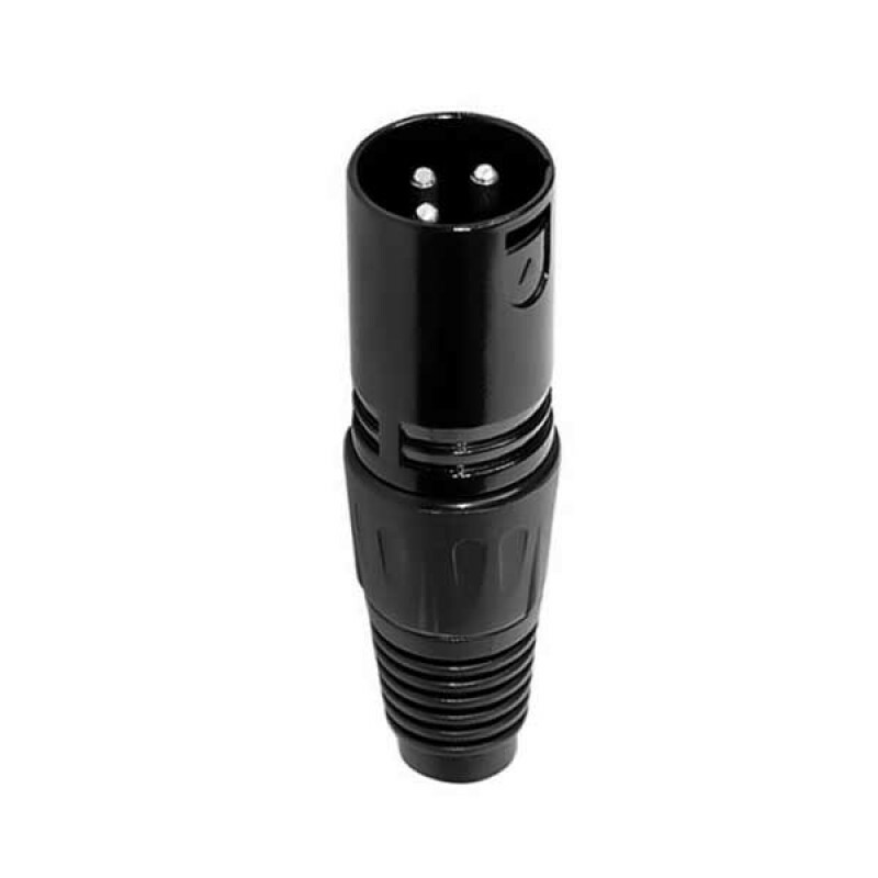 PLUG CANNON XLR MACHO METAL PRETO - PGCN0013