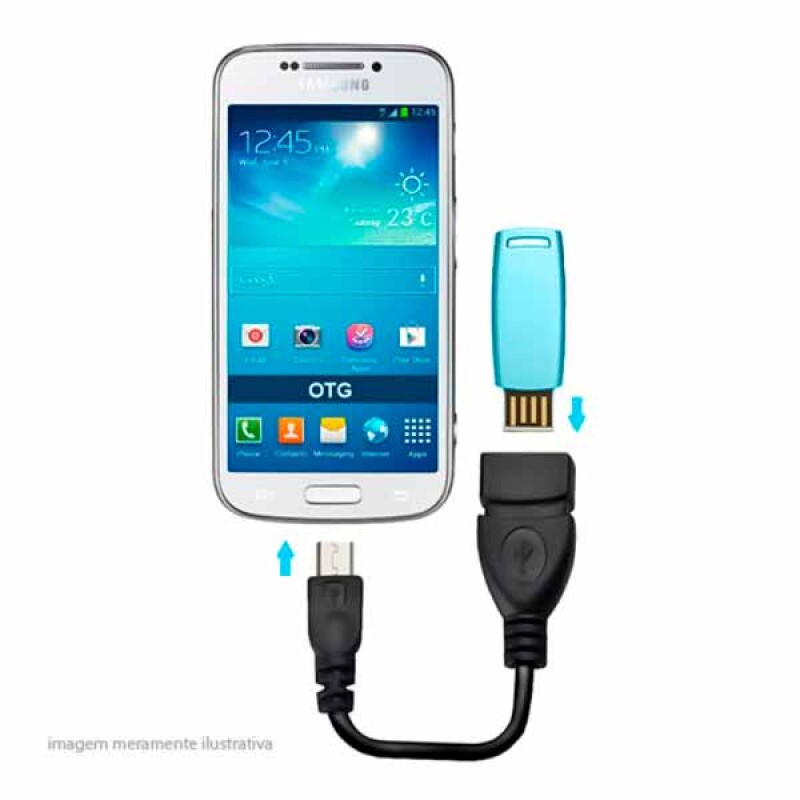 STORM CABO OTG MICRO USB MACHO X USB 2.0A FEMEA 15CM PRETO - CBUS0024