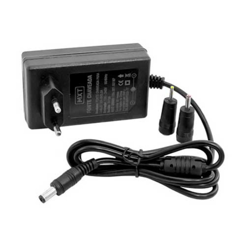 MXT FONTE CHAVEADA PARA USO GERAL/ TABLET 9V 3A BIVOLT + 2 PLUGS ...