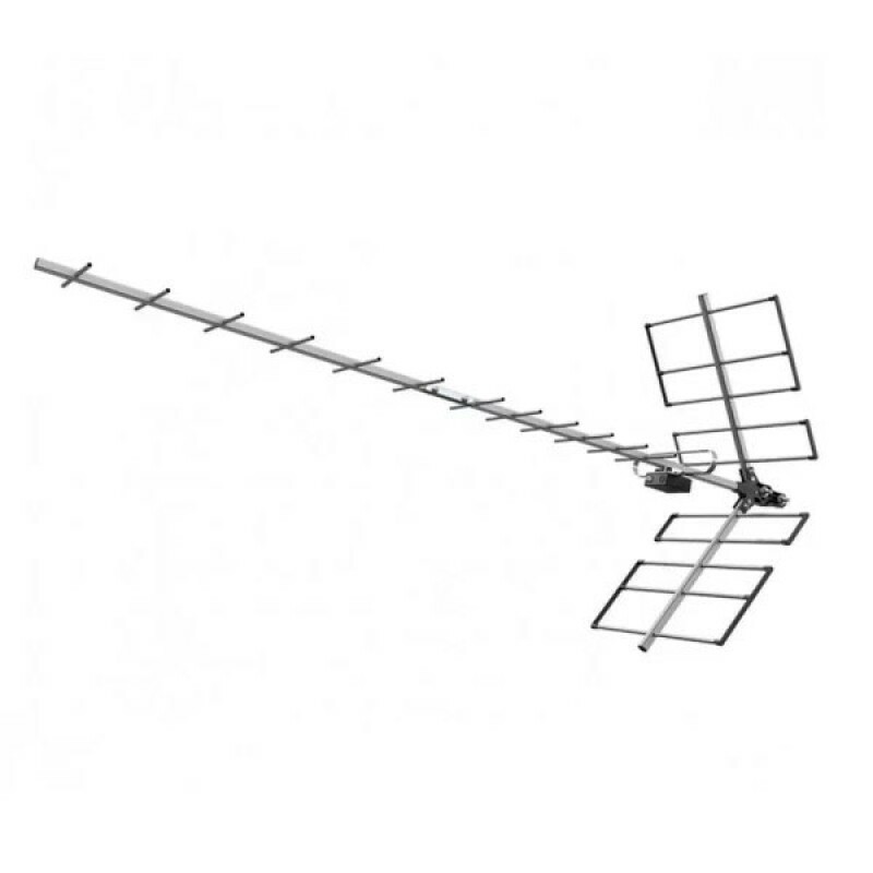 ANTENA UHF DIGITAL PROELETRONIC YAGI EXTERNA 13 ELEMENTOS 18DBI BANDA ...